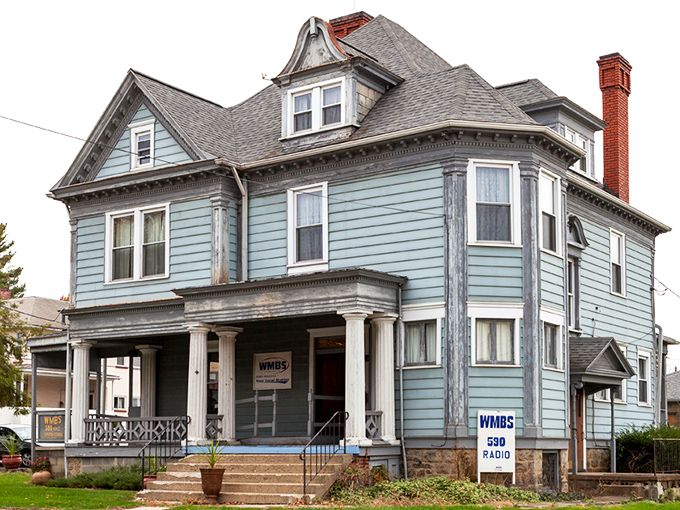 This blue Victorian house has seen more Uniontown history than your grandmother's photo albums. Now serving the community as WMBS Radio&mdash;from historic home to airwaves.
