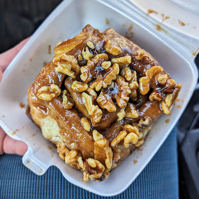 Walnuts transform an already magnificent sticky bun into something transcendent. Nature's perfect partnership: nuts and caramel.