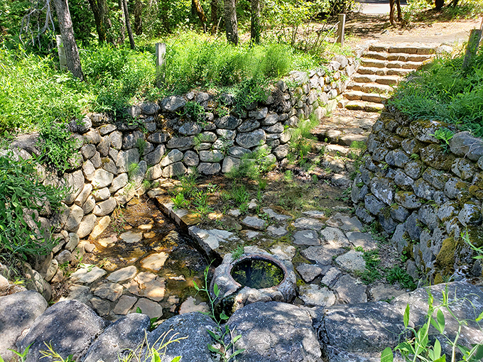 Not just any water source&mdash;this historic stone spring offers a glimpse into the park's CCC-era craftsmanship.
