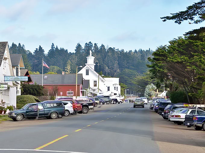 Downtown Mendocino's streets lead straight to the ocean, as if the town planners knew exactly what we all needed.