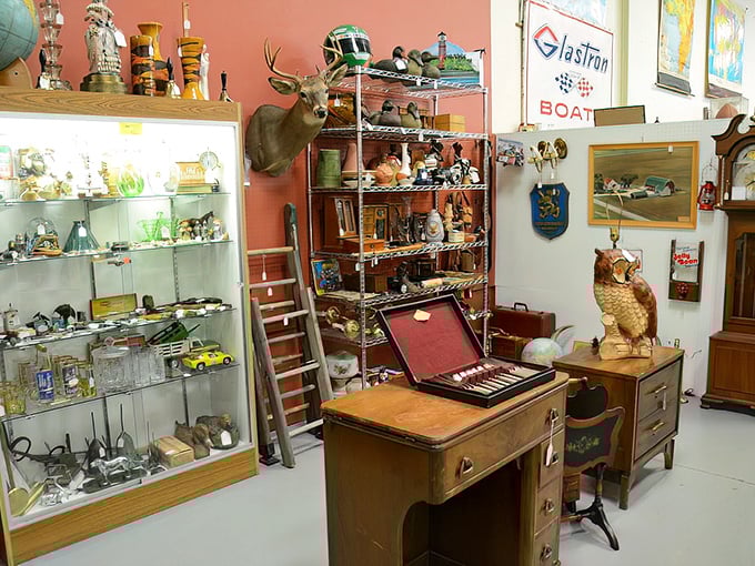 The hunter's den meets collector's paradise&mdash;where taxidermy, vintage office furniture, and shelves of curiosities create the ultimate man cave inspiration.