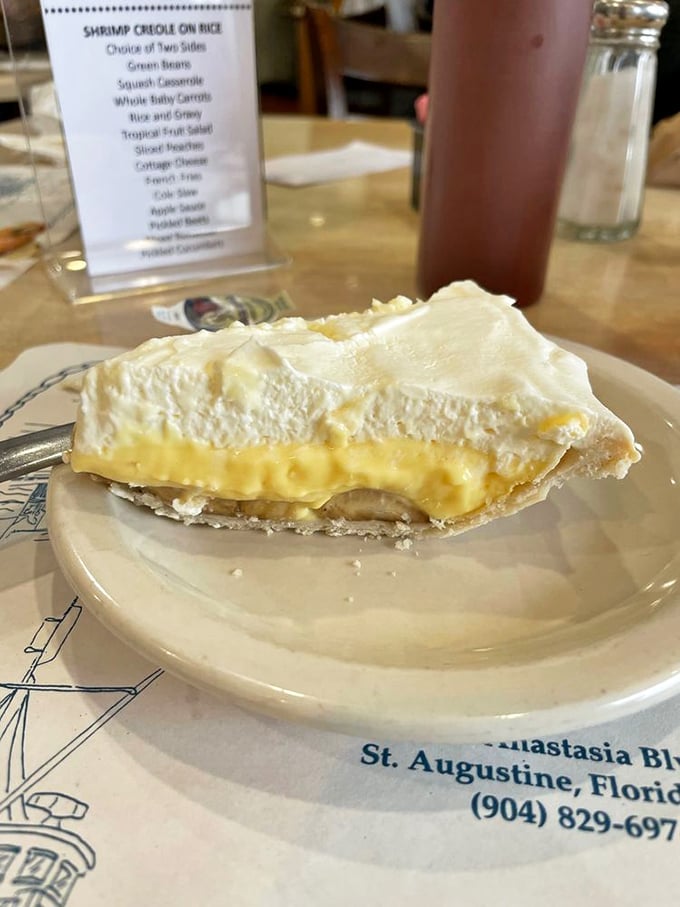 Banana cream pie that doesn't know it's 2023&mdash;a slice of timeless, cloud-like happiness that your grandma would approve of.