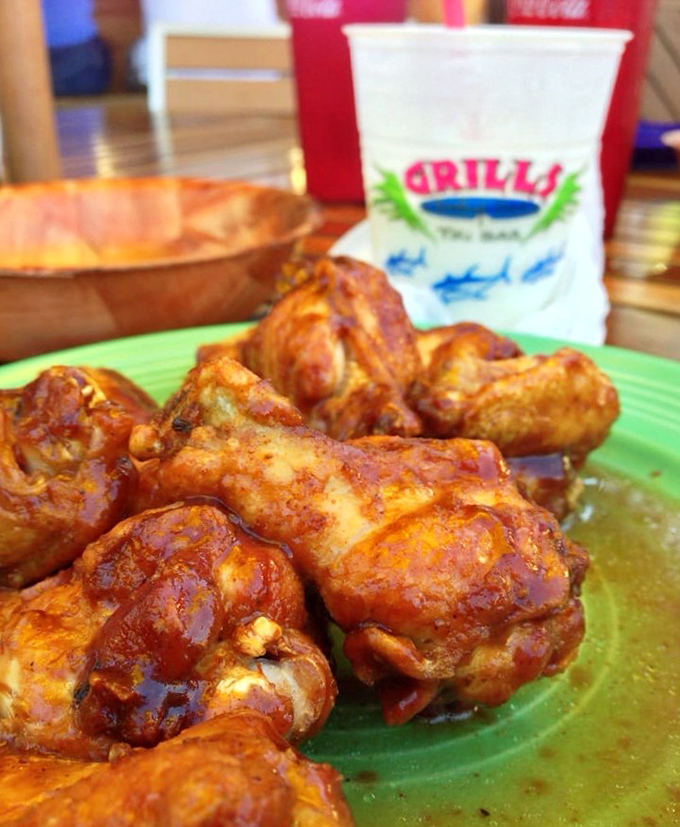 Wings so perfectly glazed they could be mistaken for modern art. If Picasso painted with barbecue sauce, this would be hanging in the Louvre.