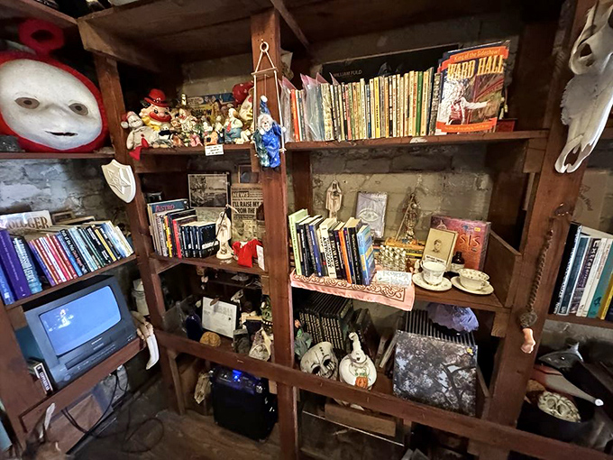 The museum's bookshelves are like your eccentric uncle's library&mdash;if your uncle collected volumes on the paranormal, cults, and things that go bump in the night.