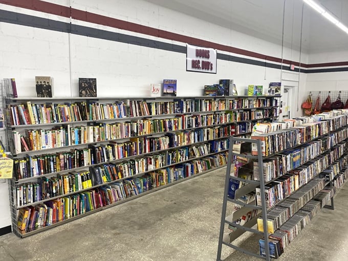 Bookworm heaven stretches wall to wall. With this many titles at your fingertips, you could build a personal library that would make Belle from Beauty and the Beast jealous.