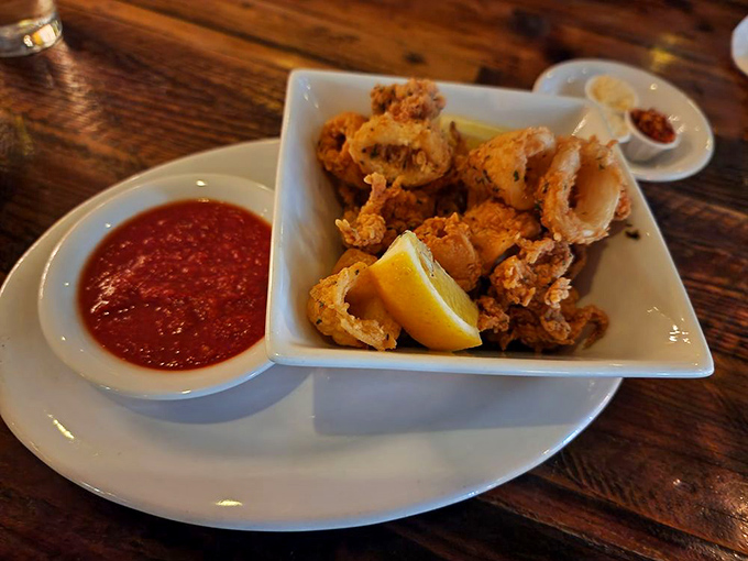 Crispy calamari that doesn't need a passport to transport you to a seaside Italian village&mdash;just a squeeze of lemon and that perfect marinara.