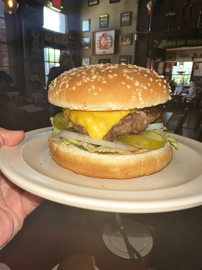 Behold the star of the show! This perfectly proportioned cheeseburger doesn't need frills&mdash;just proper execution and the right melty-to-meaty ratio.