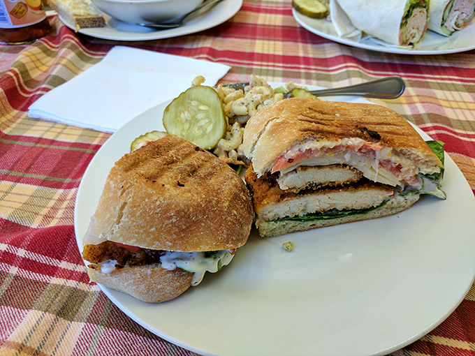 The sandwich that launched a thousand food pilgrimages. Perfectly toasted bread embracing seasoned chicken&mdash;it's a handheld masterpiece worth crossing state lines for.