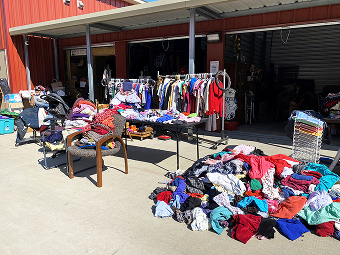 Fashion archaeology at its finest&mdash;layers of clothing treasures waiting for someone to exclaim, "I had one just like this in 1985!"