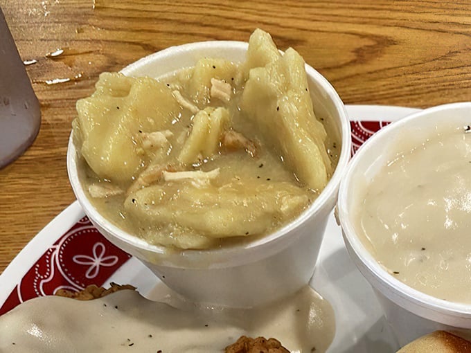 Chicken and dumplings that would make your grandmother both jealous and proud&mdash;pillowy dough swimming in rich, homestyle broth.