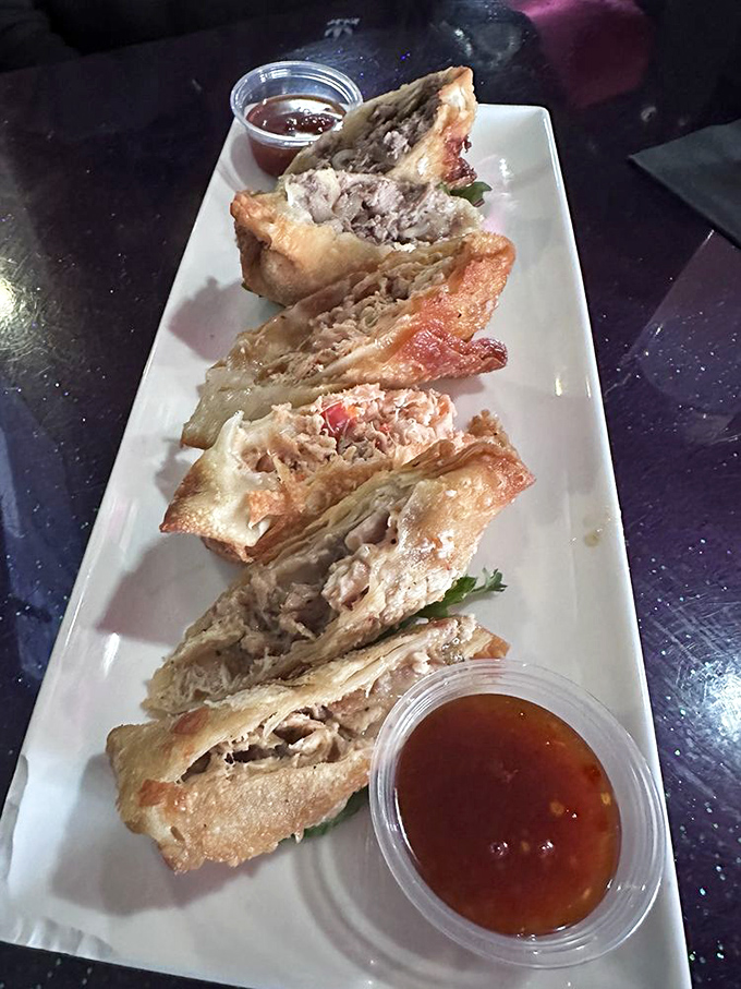 These golden-fried egg rolls aren't playing by the rules, and your taste buds will thank them for their delicious rebellion.