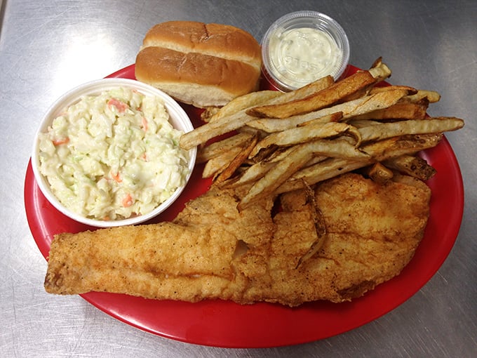 The fish fry comes with a side of nostalgia. Crispy, flaky perfection that would make your grandmother nod in approval.