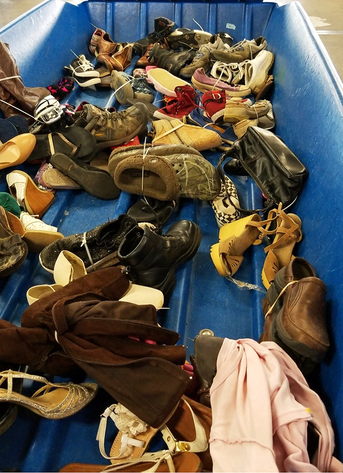 Shoe heaven or footwear purgatory? Somewhere in this jumble lurks the perfect pair someone inexplicably parted with.