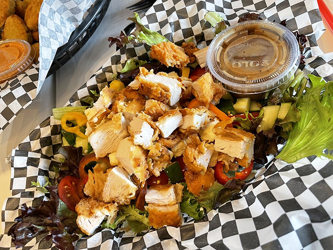 Even salad gets the Nashville treatment&mdash;crispy chicken bringing purpose and personality to what could otherwise be just rabbit food.