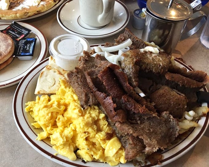 When breakfast needs reinforcements, The Pancake Place answers with a platter that could fuel a Packers defensive line.