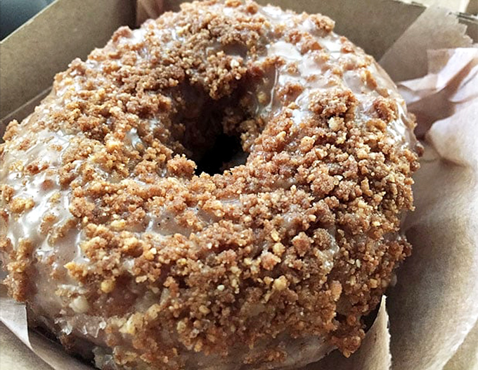 Cinnamon crumb perfection that would make your grandmother jealous. The streusel topping adds textural magic to each heavenly bite.