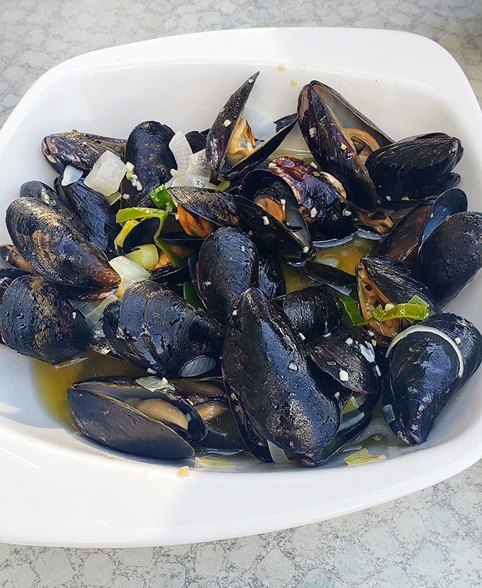 Mussels bathed in fragrant broth&mdash;like tiny treasure chests that open to reveal oceanic jewels.