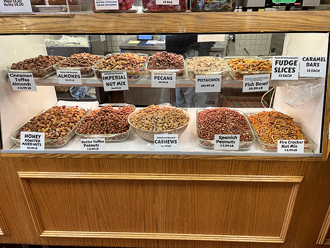 A treasure trove of nuts and mixes that makes you question why you ever settled for those sad little airline packets.