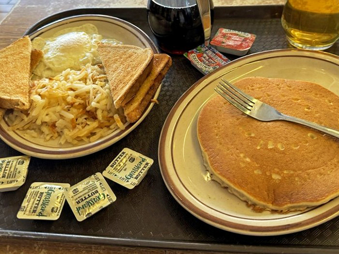 Breakfast alchemy at its finest&mdash;hash browns that crunch, pancakes that fluff, and enough coffee to jumpstart your day or your car battery.