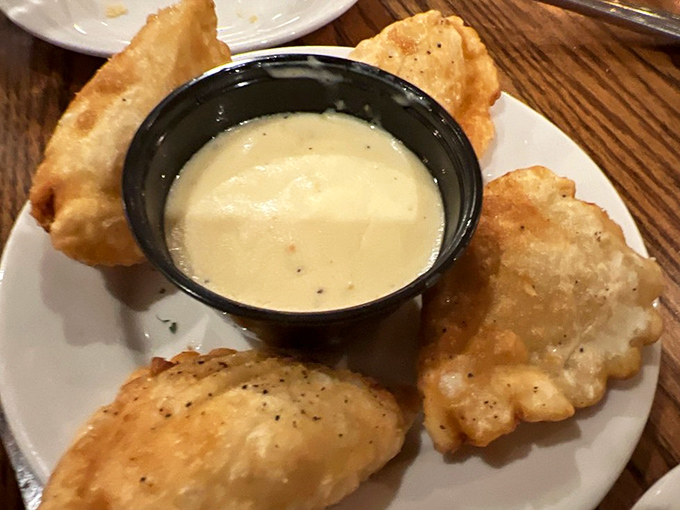 Golden pierogies that prove this kitchen knows how to make every comfort food sing beautifully.