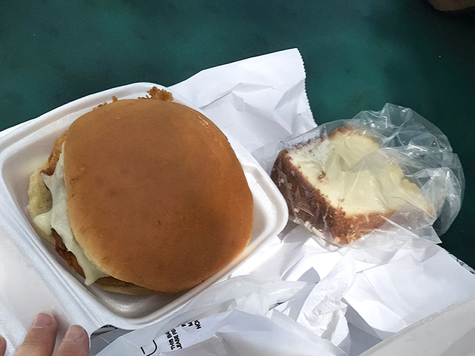 Dessert and main course: the dynamic duo no nutritionist recommends but every soul requires. That pound cake looks like it could solve world problems.