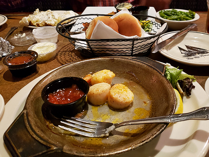 Golden-seared scallops swimming in butter – these sweet ocean medallions are cooked with the reverence they deserve.