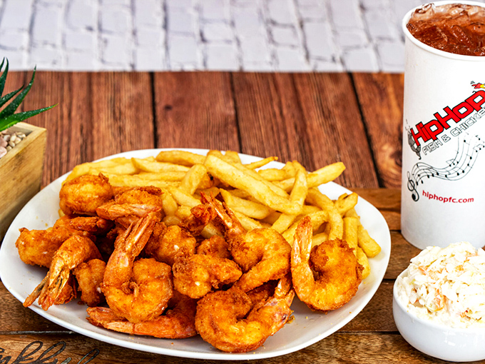These shrimp haven't just been fried&mdash;they've been elevated to art. Crispy, succulent morsels that would make Poseidon himself abandon the ocean.