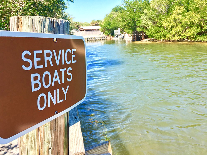 The aquatic equivalent of "Staff Only." These waters serve as the island's lifeline, ferrying everything from rangers to toilet paper.