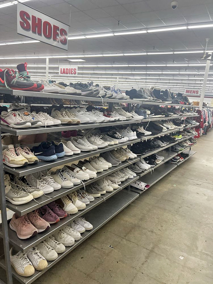 Shoe paradise stretching endlessly &ndash; from sneakers to stilettos, all waiting for their perfect sole mate to appear.