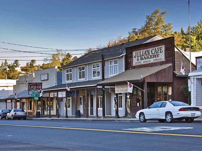 Julian's storefronts whisper tales of simpler times when shopping meant actual human interaction.