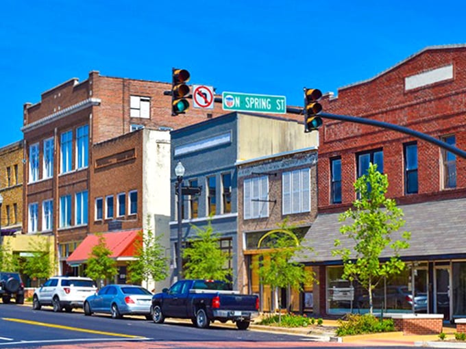 Downtown Greenville's Spring Street offers a perfect small-town stroll, where locally-owned shops replace cookie-cutter chains and conversations replace hurried transactions.