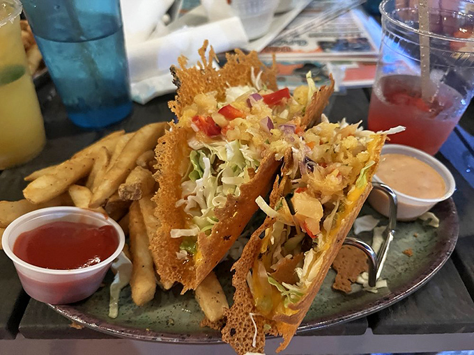 These crispy shrimp tacos don't just speak to your taste buds &ndash; they deliver a full-throated sermon on the virtues of fresh seafood and proper frying technique.