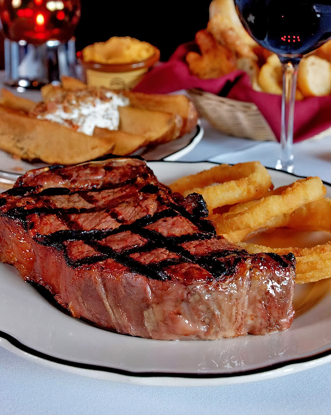 Grill marks aren't just decoration&mdash;they're a roadmap to flavor country. This steak with golden fries is the comfort food equivalent of a warm hug.