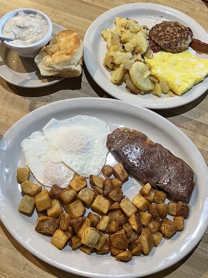 Steak and eggs&mdash;the breakfast of champions, or at least people who plan to become horizontal immediately afterward. Worth every delicious calorie.