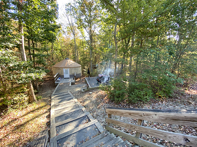 Glamping goals achieved! These yurts offer the perfect compromise for couples when one wants to rough it and the other refuses to part with actual beds.