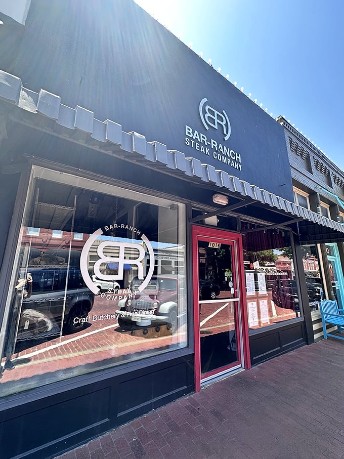 BAR-Ranch's sleek exterior hints at the thoughtful approach to beef inside. Modern meets traditional in this Plano steak sanctuary.