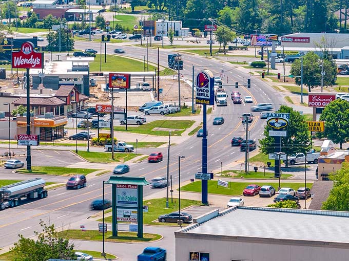 Bryant's commercial district offers modern conveniences at small-town prices. Where fast food meets slow living in perfect harmony!