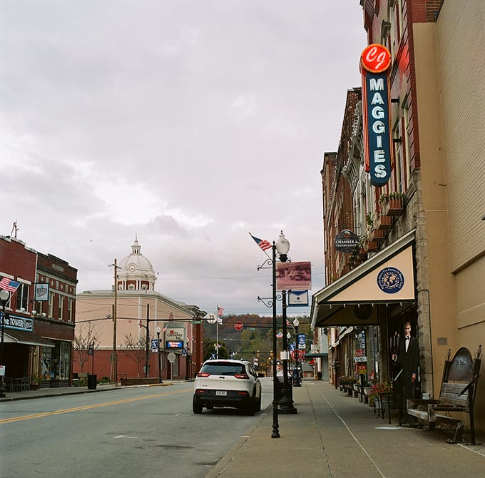 Buckhannon's main street is where modern life and old-fashioned values shake hands daily over cups of locally roasted coffee.