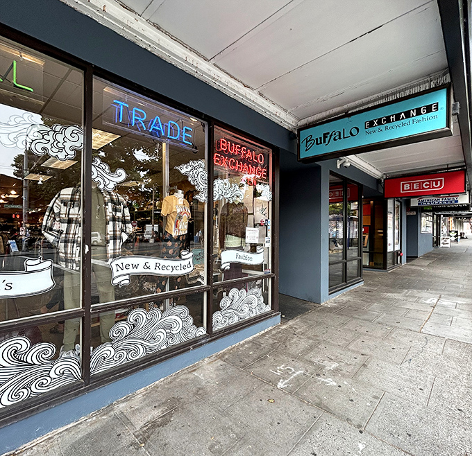 Buffalo Exchange brings boutique vibes to the thrift world - like finding an oasis of style in a desert of ordinary.