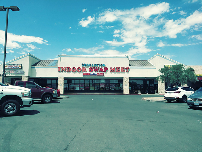 Strip mall on the outside, wonderland on the inside. This unassuming facade hides a treasure trove of unique finds.