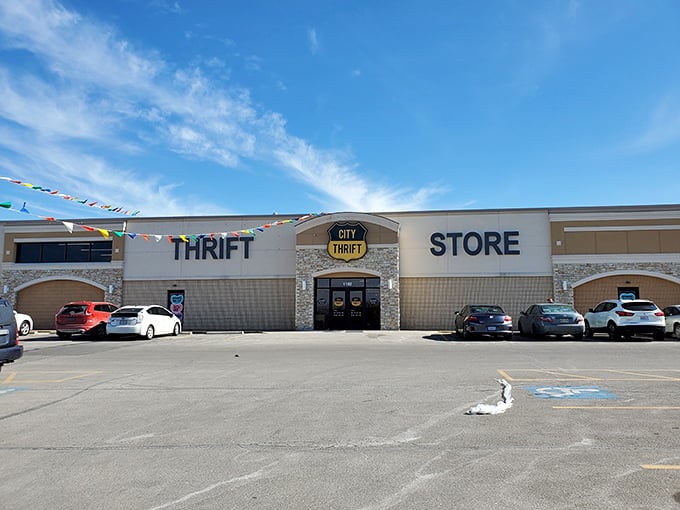 City Thrift's impressive facade suggests this isn't your grandmother's dusty old secondhand shop - it's retail evolution.