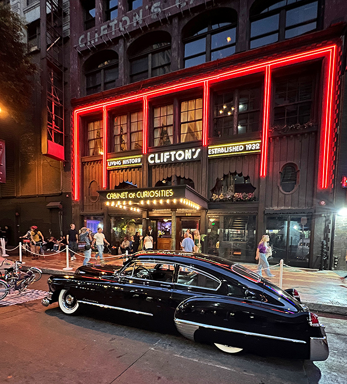 Clifton's Republic: Step back in time at this historic downtown landmark. The vintage neon and classic architecture promise a journey, not just a meal.