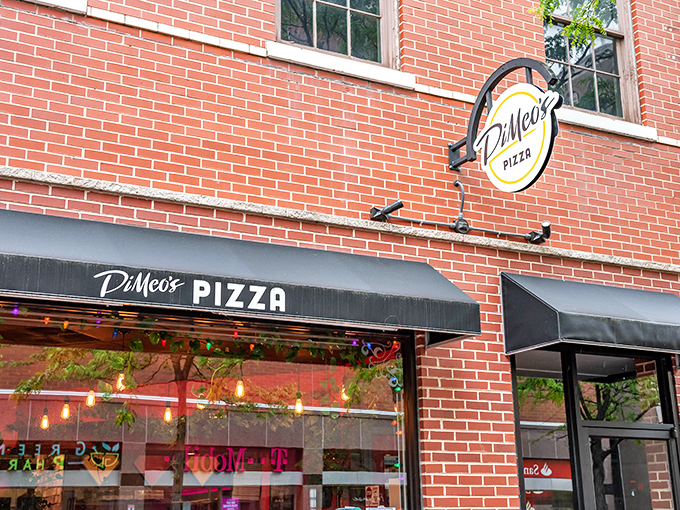 DiMeo's brick storefront houses pizza artisans who understand that great dough is the canvas for everything that follows.