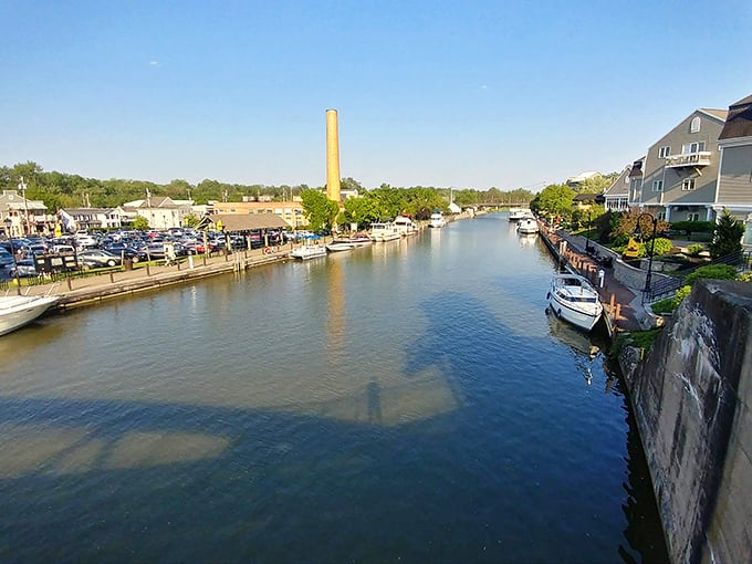 Fairport's canal reflects centuries of history, where boats once carried commerce and now carry weekend adventurers seeking tranquility.