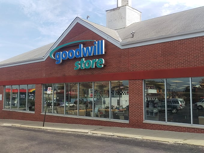 Second chances for great stuff! The brick-accented storefront offers a welcoming entrance to a world of pre-loved possibilities.