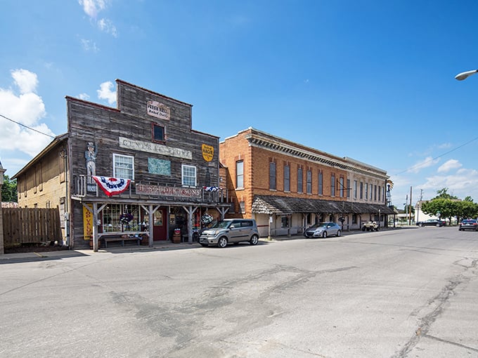 Where weathered wood meets Americana spirit. This rustic general store looks like it's been serving locals since before television was invented.