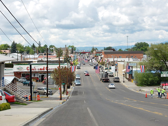 Grangeville's quiet main street offers the kind of peaceful shopping experience that disappeared from big cities decades ago.