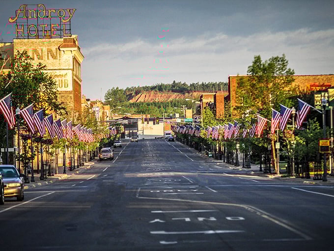 Hibbing's downtown stands strong like the iron ore miners who built this no-nonsense northern community.