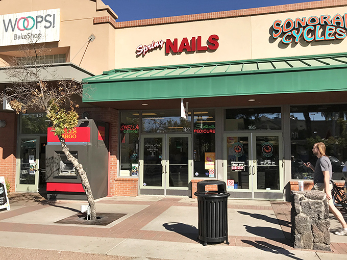 The Frog & Firkin's quirky charm anchors Main Gate Square with a wink and a nod to Tucson's playful side. Beer and bargains, anyone?