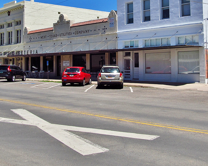The West Texas Utilities building in Marfa stands as a testament to how this tiny town transforms the ordinary into extraordinary artistic spaces.